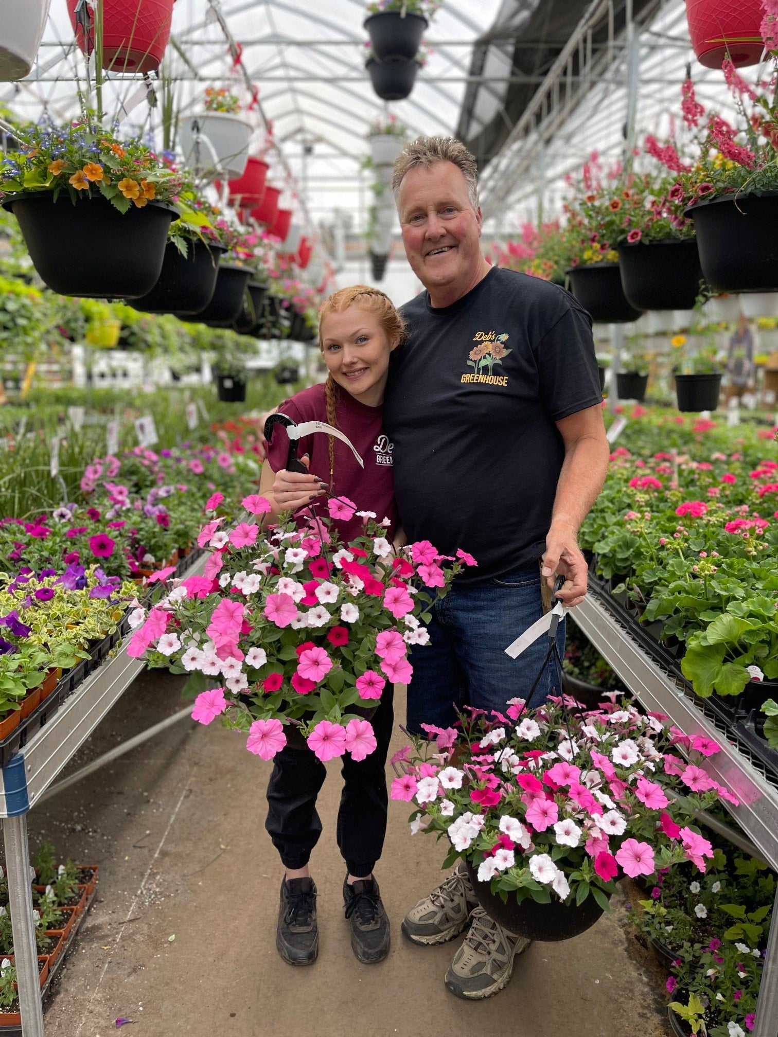 15" Supertunia Vista® Mix Hanging Basket | Debs Greenhouse Garden Centre